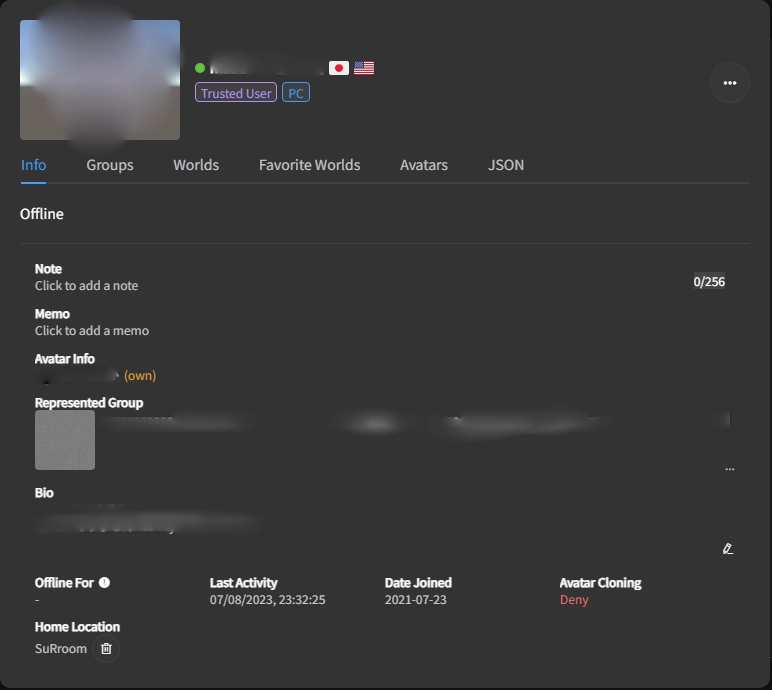 File:VRCX User Info.webp - VRChat Wiki
